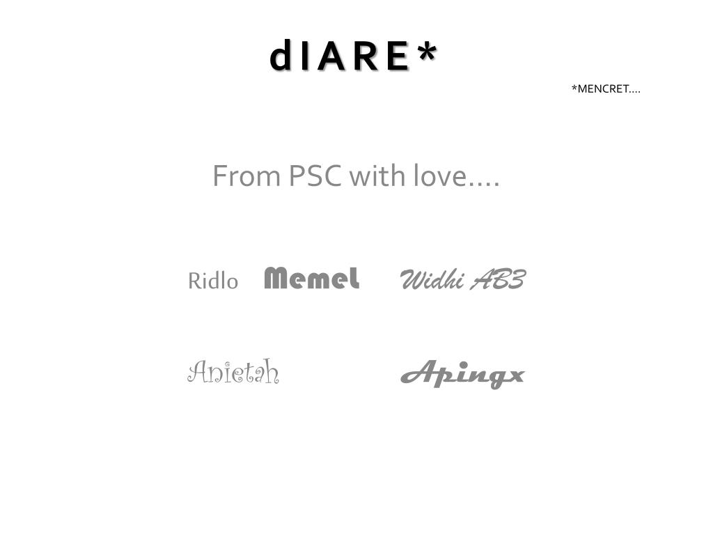 PPT - dIARE * *MENCRET.... PowerPoint Presentation, free download - ID ...