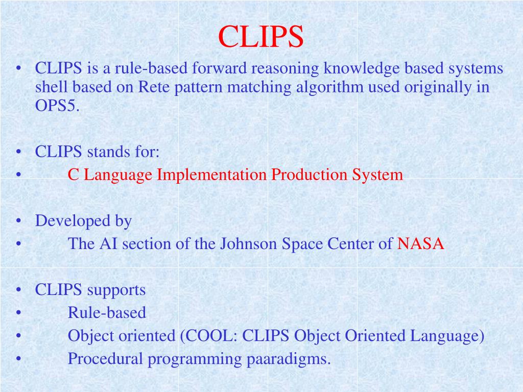 PPT - CLIPS PowerPoint Presentation, free download - ID:5336946