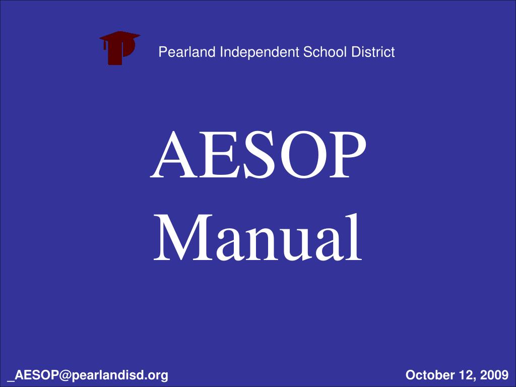 PPT - AESOP Manual PowerPoint Presentation, free download - ID:5337156