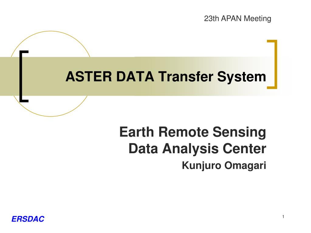 PPT - ASTER DATA Transfer System PowerPoint Presentation, free download ...