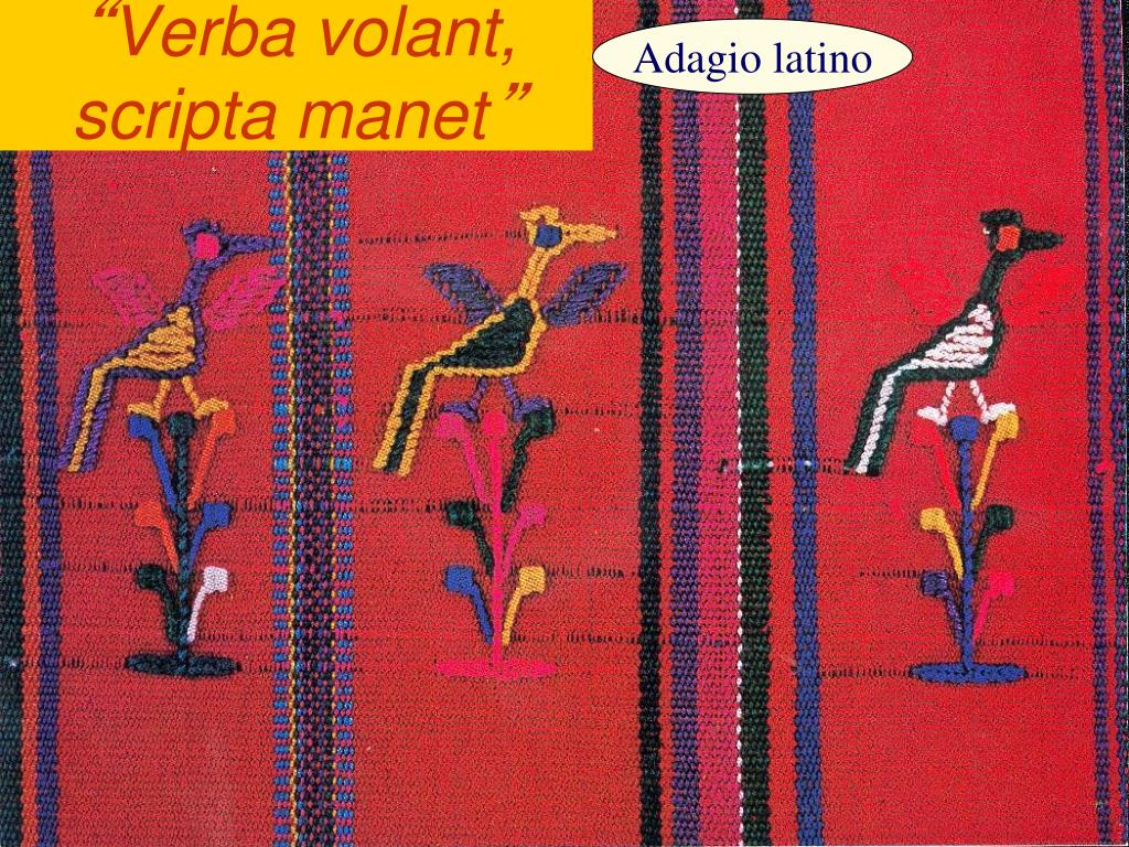 PPT - “ Verba volant, scripta manet ” PowerPoint Presentation, free ...