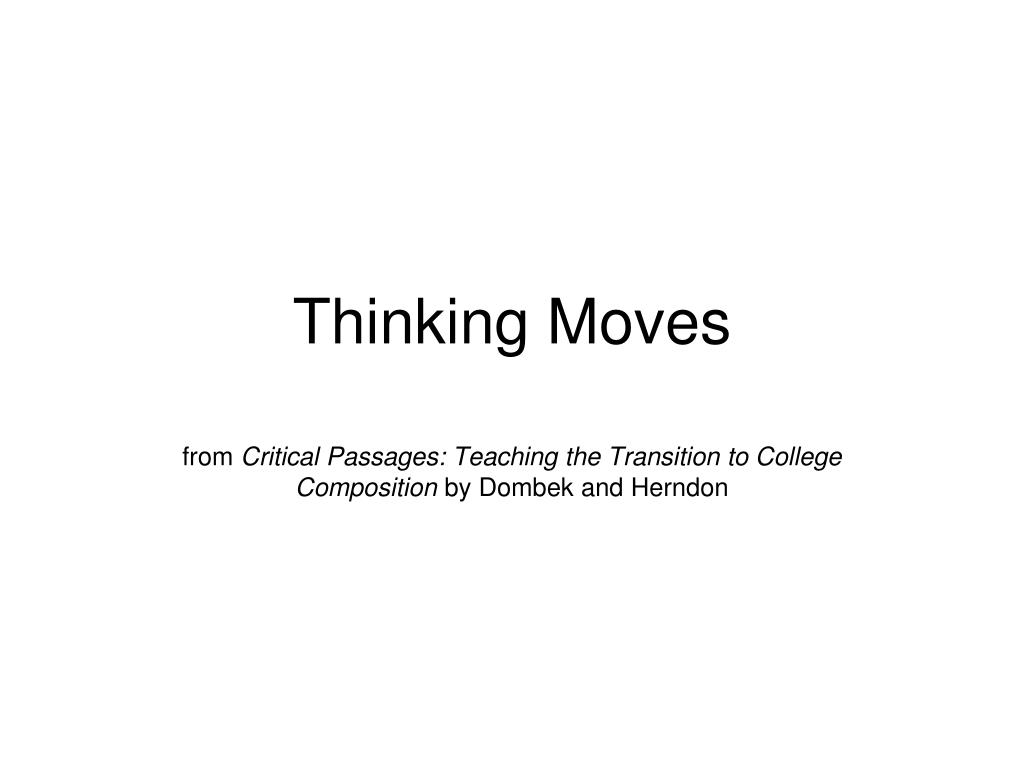 PPT - Thinking Moves PowerPoint Presentation, free download - ID:5344835
