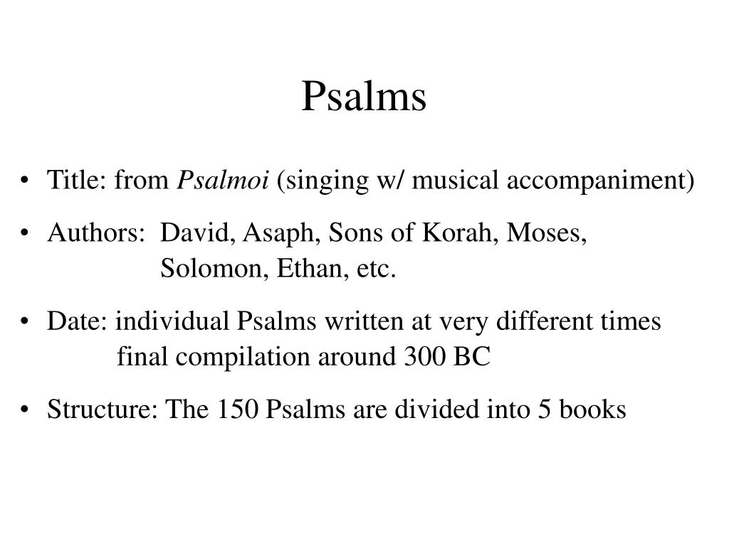 PPT - Psalms PowerPoint Presentation, free download - ID:5347173
