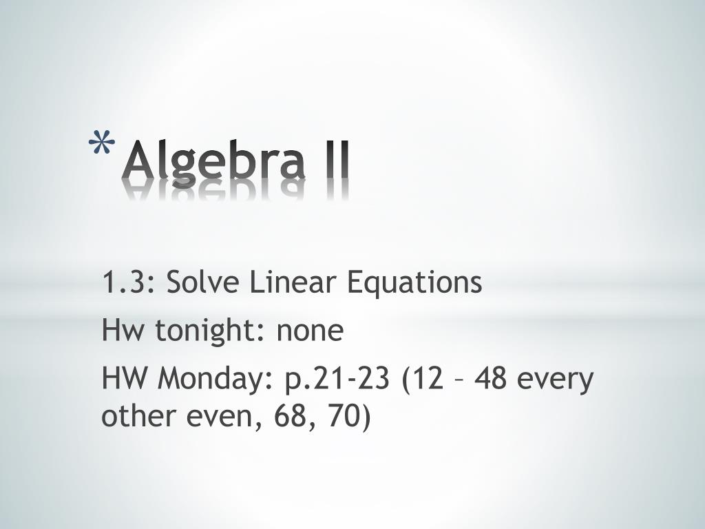 PPT - Algebra II PowerPoint Presentation, free download - ID:5347537