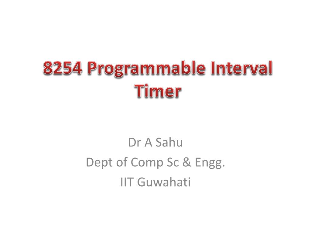 PPT - 8254 Programmable Interval Timer PowerPoint Presentation, free ...