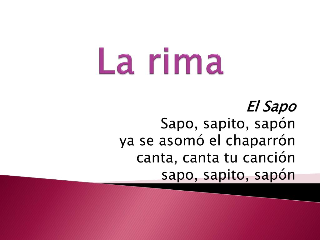 PPT - La rima PowerPoint Presentation, free download - ID:5350179