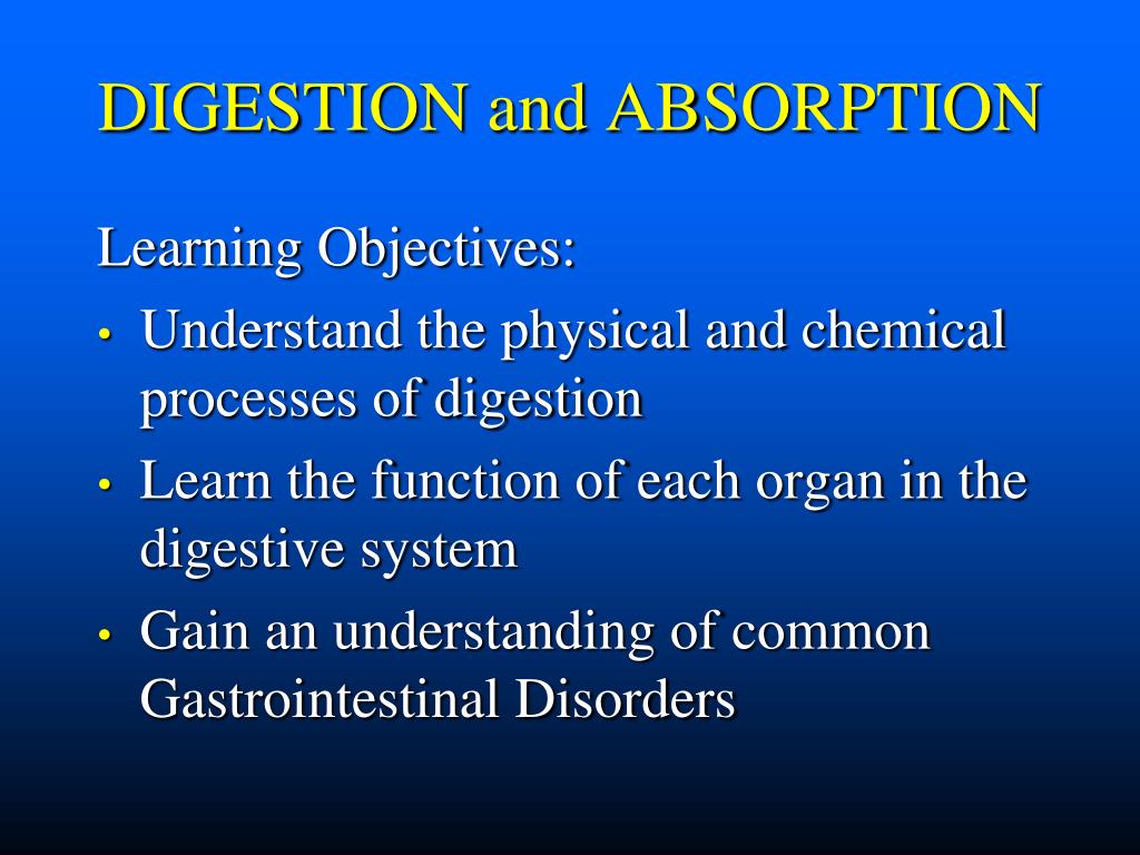 PPT - DIGESTION and ABSORPTION PowerPoint Presentation, free download ...