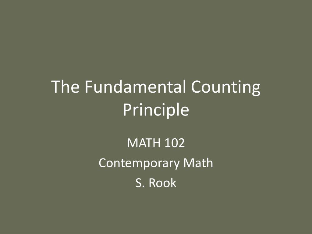 PPT - The Fundamental Counting Principle PowerPoint Presentation, free ...