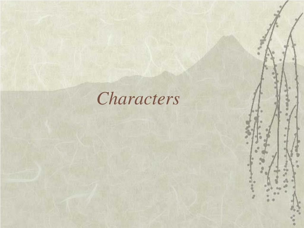 PPT - Characters PowerPoint Presentation, free download - ID:5354729
