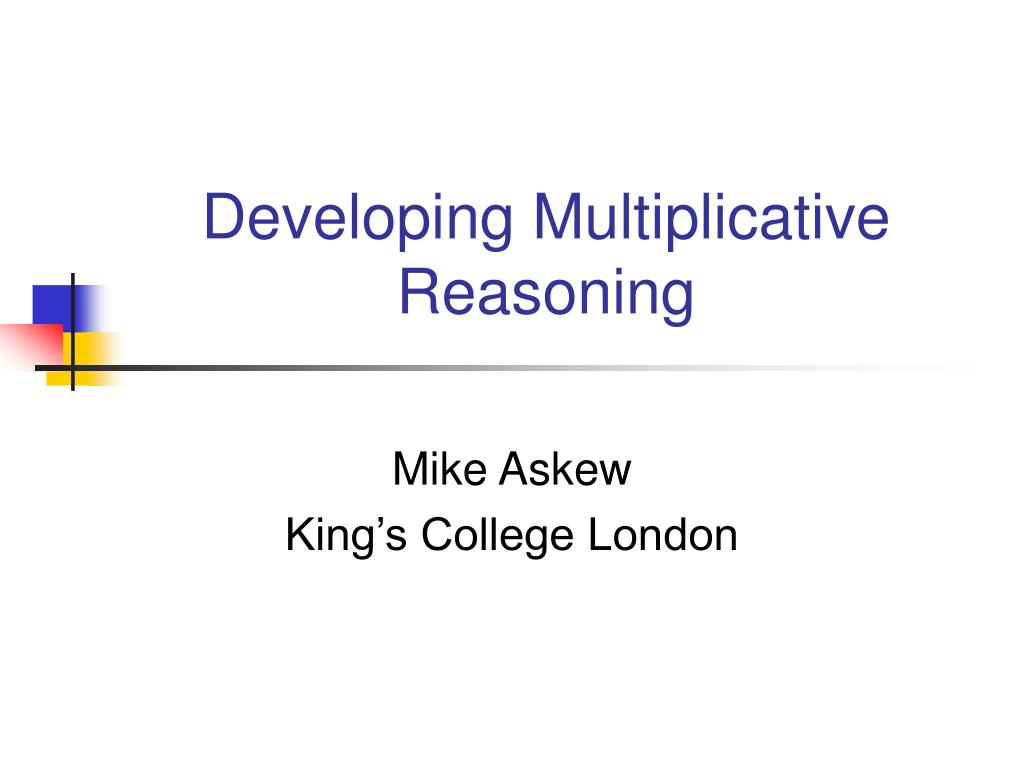 PPT - Developing Multiplicative Reasoning PowerPoint Presentation, free ...