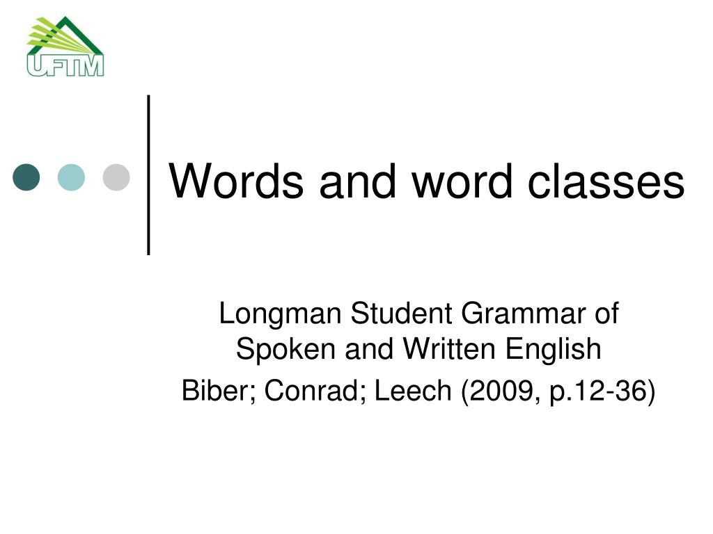 PPT - Words and word classes PowerPoint Presentation, free download ...