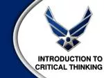 PPT - Introduction to Critical Thinking PowerPoint Presentation, free ...