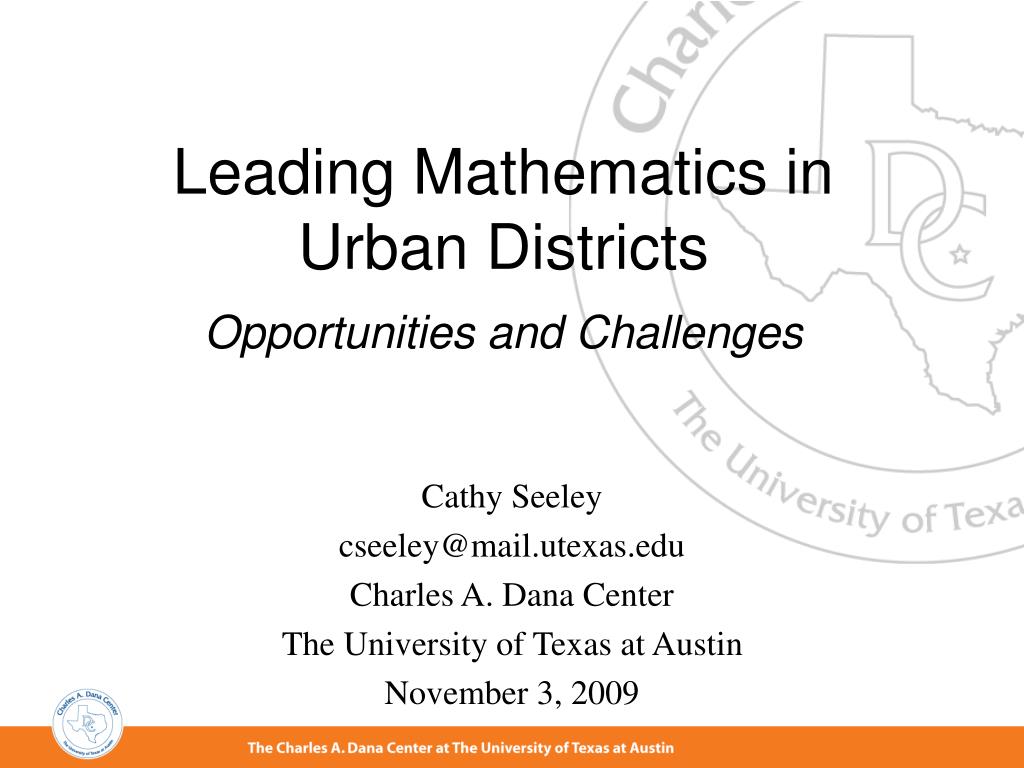 PPT - Leading Mathematics in Urban Districts PowerPoint Presentation ...