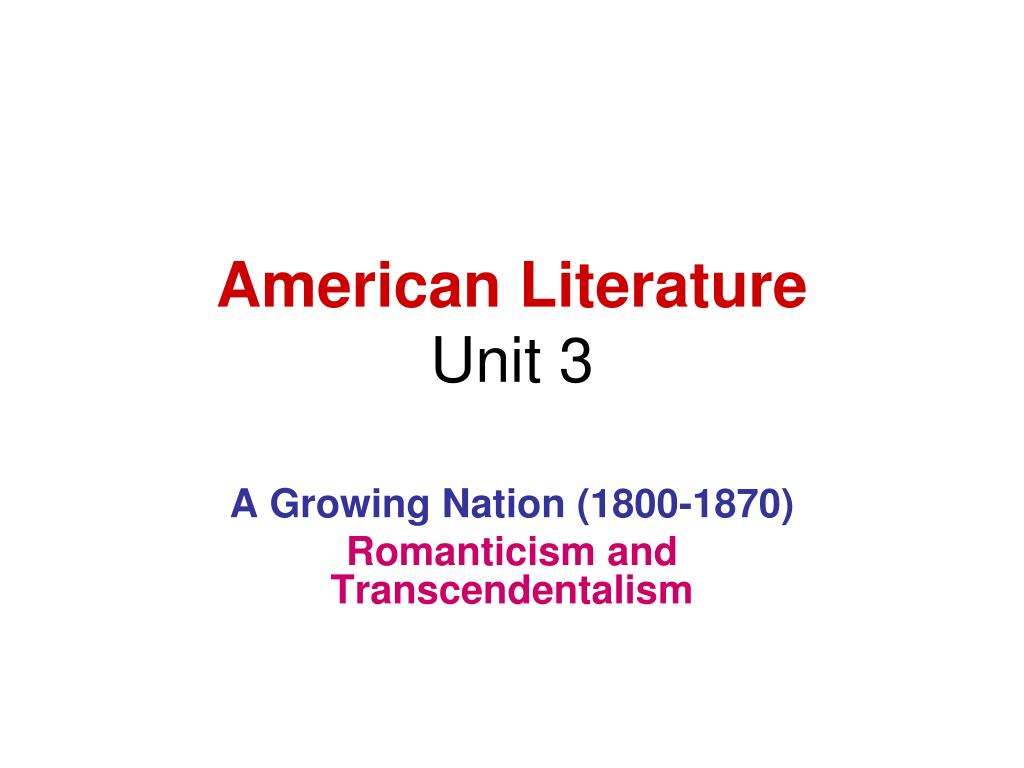 PPT - American Literature Unit 3 PowerPoint Presentation, free download ...