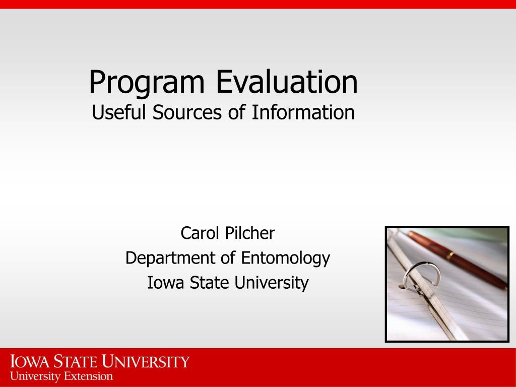 PPT - Program Evaluation Useful Sources of Information PowerPoint ...