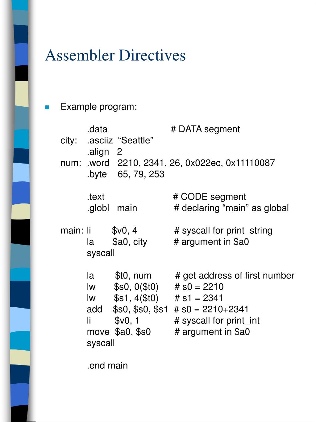 PPT - Assembler Directives PowerPoint Presentation, free download - ID ...