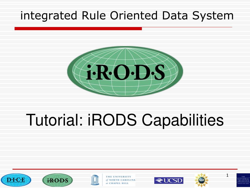 PPT - integrated Rule Oriented Data System PowerPoint Presentation ...