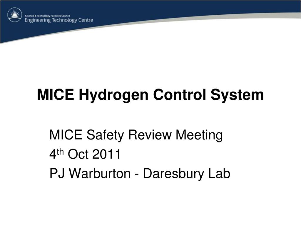 PPT - MICE Hydrogen Control System PowerPoint Presentation, free ...