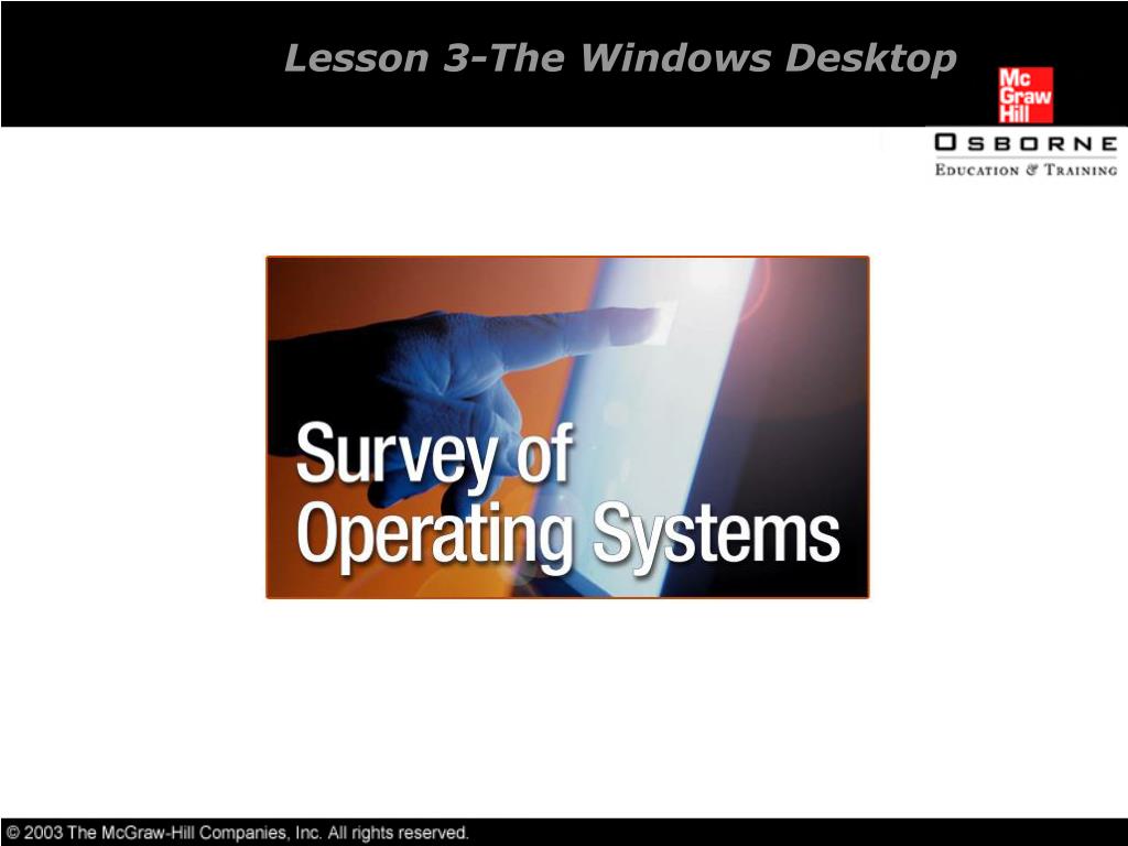 PPT - Lesson 3-The Windows Desktop PowerPoint Presentation, free ...