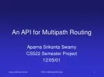 PPT - Multipath Routing PowerPoint Presentation, free download - ID:748536