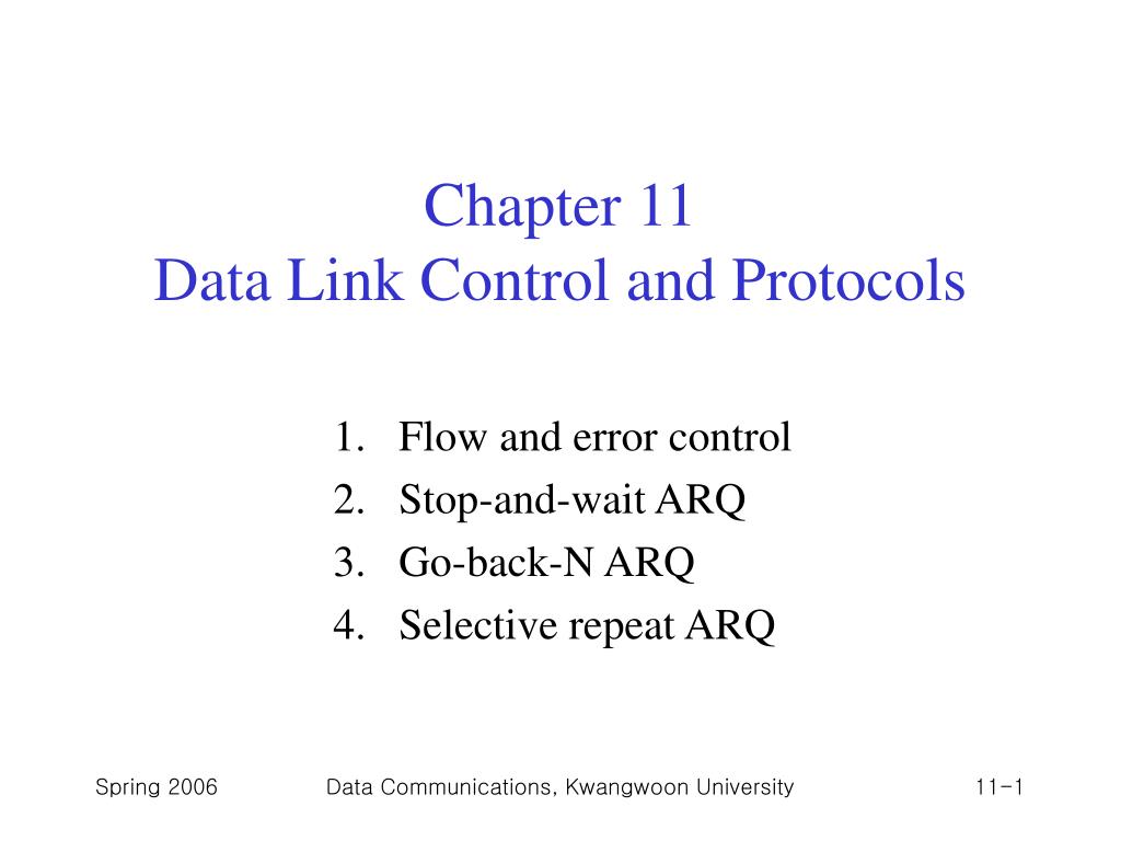 Ppt Chapter 11 Data Link Control And Protocols Powerpoint