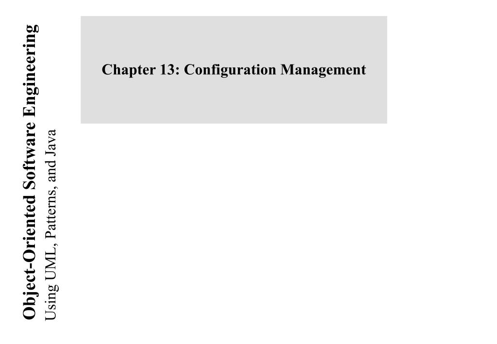 PPT - Chapter 13: Configuration Management PowerPoint Presentation ...