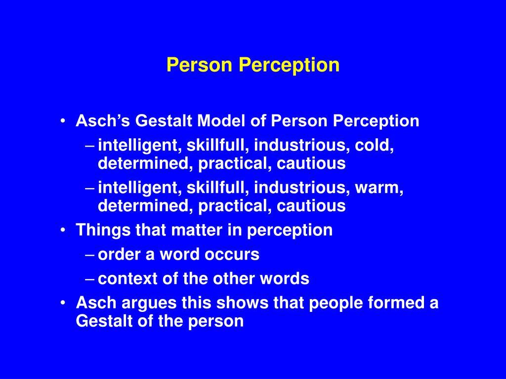 PPT - Person Perception PowerPoint Presentation, free download - ID:5366329