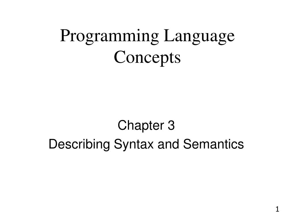 PPT - Programming Language Concepts PowerPoint Presentation, free download - ID:5366841