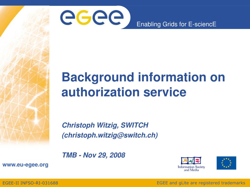 PPT - Background information on authorization service PowerPoint ...