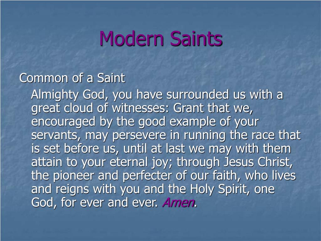 PPT - ### Modern Saints: Inspirations of Faith and Justice ...